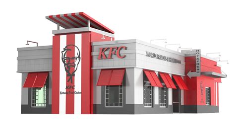 3d Detailed Kfc Building Turbosquid 2013489