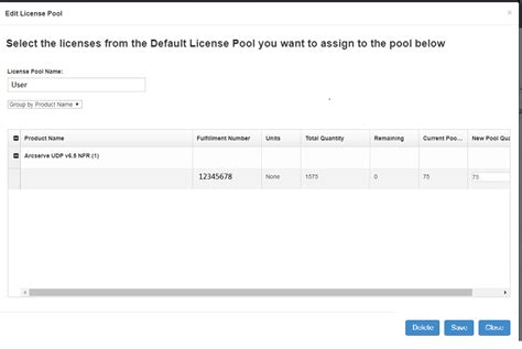 Modify Or Delete A License Pool