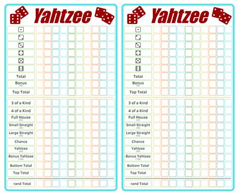 10 Best Large Printable Yahtzee Score Sheets Printablee Yahtzee Score