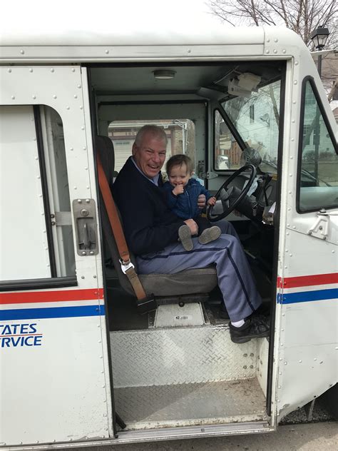 My Mother In Law Surprised My Father In Law On His Route Today With My Son Its Hard To Tell