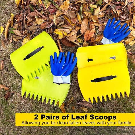 Slfs 2 Sets Leaf Scoops Hand Rakes Leaf Scoops And Claws With 2 Pairs