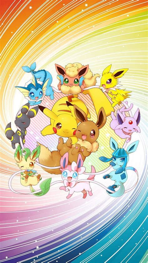 Kawaii Eevee Evolutions Wallpapers Adorable Pokémon Designs