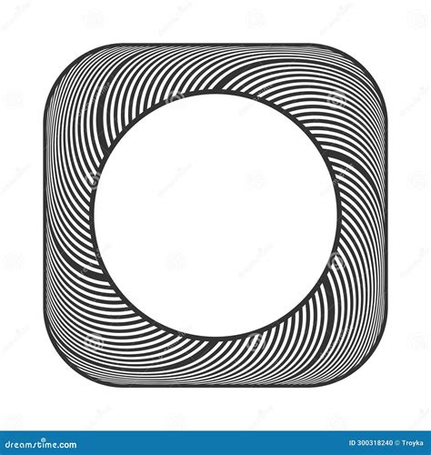 Abstract Geometric Lines Convex Pattern For Decorative Frame Stock Illustration Illustration