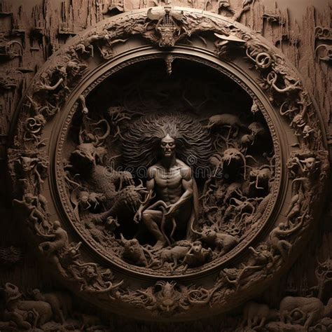 Background Wallpaper Of The Circle Of Hell Stock Illustration