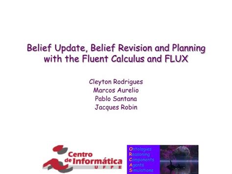 PPT Belief Update Belief Revision And Planning With The Fluent Calculus And FLUX PowerPoint