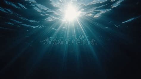 Sunlight Streaming Through Turquoise Depths Underwater Light Beams And