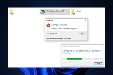 Fix Operation Failed With Error 0x00004005