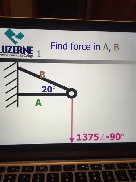 Solved Find Force In A And B Are They In Tension Or Chegg Com