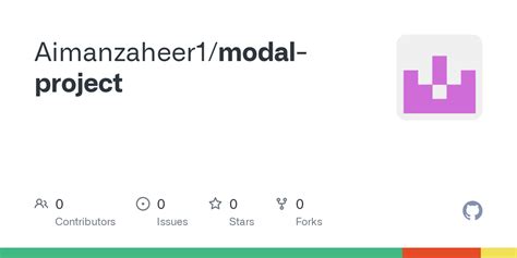 GitHub Aimanzaheer Modal Project