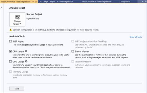 Overview Of The Profiling Tools Visual Studio Windows Microsoft Learn