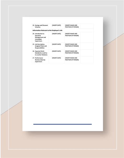 Induction Checklist Template Google Docs Word Apple Pages Template Net