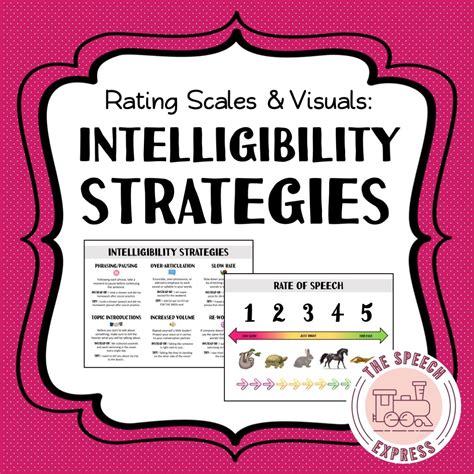 Intelligibility Strategies Rubrics And Rating Scales — The Speech Express