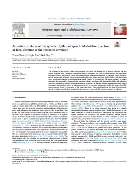 Acoustic Correlates Of The Syllabic Rhythm Of Speech Modulation