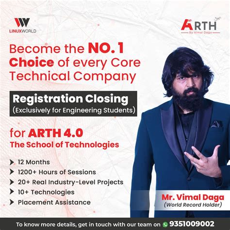 Arth The School Of Technologies On Linkedin Arth4 Vimaldaga