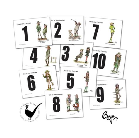 Bryn Parry ‘sex In The Country Shoot Peg Markers Featuring Iconic Cartoons Farm Cottage Brands