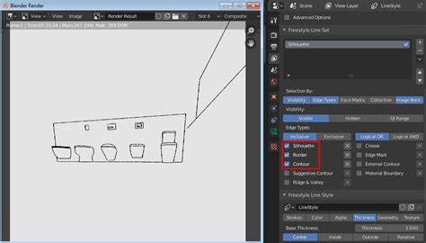 Freestyle Render Hidden Lines Showing Error Lighting And Rendering