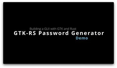 noah t on linkedin gtkrs random password rust gui