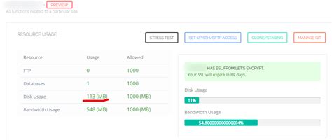 where do i view the disk usage of my website general discussion