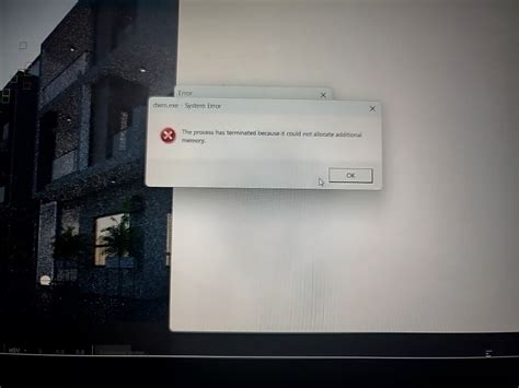 Process Terminated Because It Could No Longer Allocate Memory V Ray