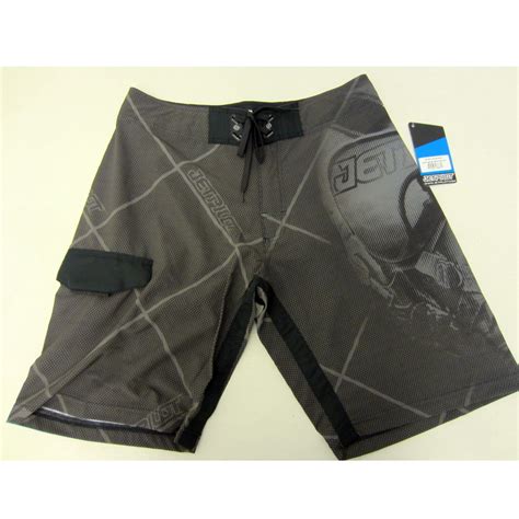 Jetpilot New Mens Jet Fighter Boardshorts Swim Suit Trunks Blackgrey