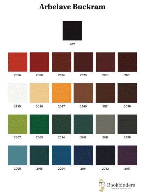 Thesis Colour Swatches Db Bookbinders