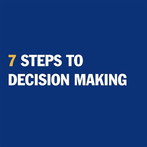7 Steps To Improve Your Decision Making Process Decision Making