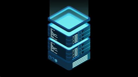 Isometric Futuristic Server Animation Isometric Database Or Data Center Abstract Blockchain