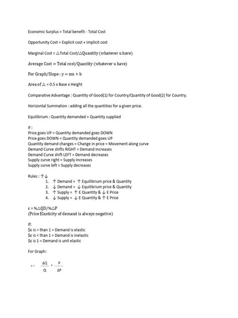 Formulas Pdf