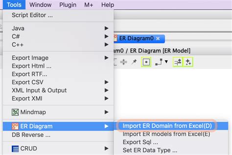 Import ER From Excel Plug In Astah