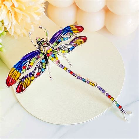 Brosa Statement Libelula Colorata Bijuterii Femei Zurieva
