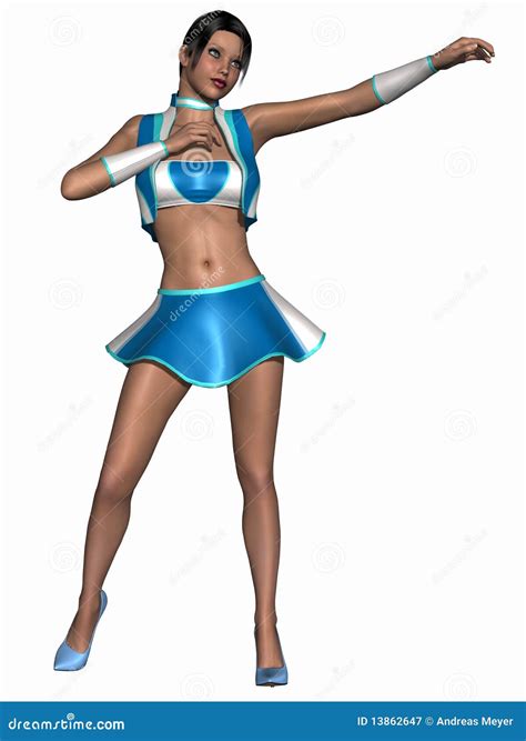 Grid Girl Stock Illustration Illustration Of Figure 13862647