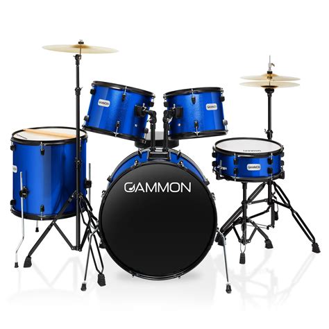 Gammon Percussion Full Size Complete Adult 5 Piece Drum Set