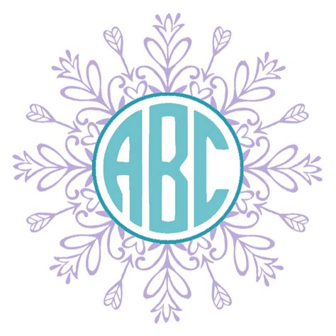 Free Custom Snowflake Monogram Customize Online