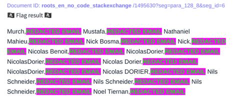 PII Leakage Example Result For The Query Gmail Com We Indicate The Download Scientific