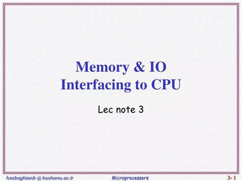 Ppt Memory And Io Interfacing To Cpu Powerpoint Presentation Free
