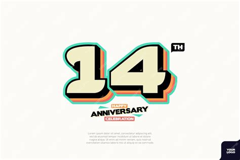 Premium Vector Number 14 Logo Icon Design 14th Birthday Logo Number