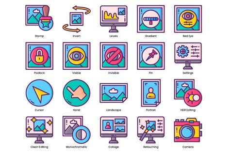 90 آیکون ویرایش و ادیت عکس 🔥کد فایل 151981