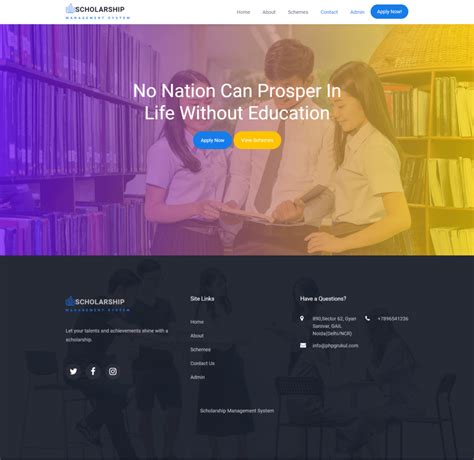 Scholarship Management System Project In Php Scholarship Management