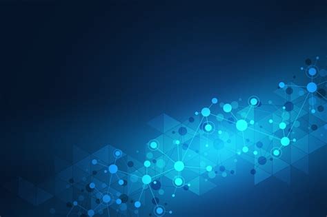 Premium Vector Abstract Geometric Texture With Molecular Structures And Neural Network