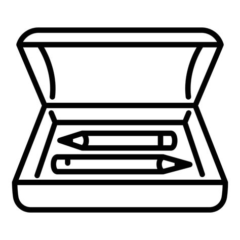 Empty Pencil Case Clipart Black