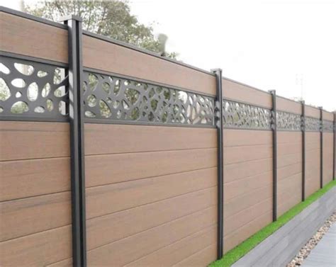 Modern Composite Wpc Board Security Fence Custom Outdoor Garden Wpc