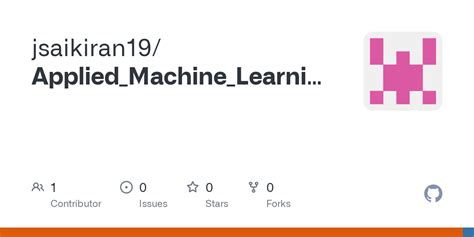 GitHub Jsaikiran Applied Machine Learning