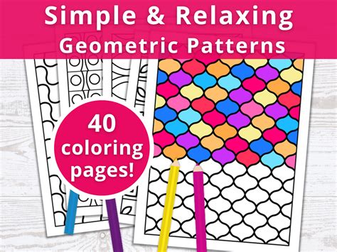40 Relaxing Pattern Coloring Pages Graphic By Summerellendesigns · Creative Fabrica