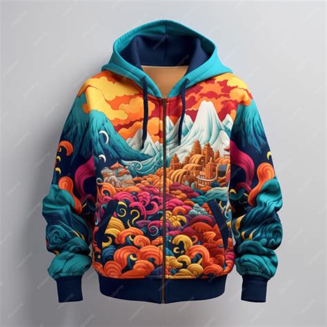 Premium Photo Vibrant Hues Unveiling The Stunning Colourful Hoodie Design