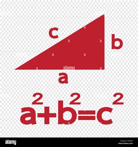 Pythagoras Theorem Icon Illustration Art Hi Res Stock Photography And