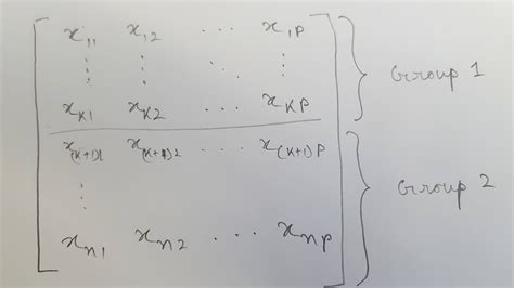 matrices how to create the following matrix with grouping structure