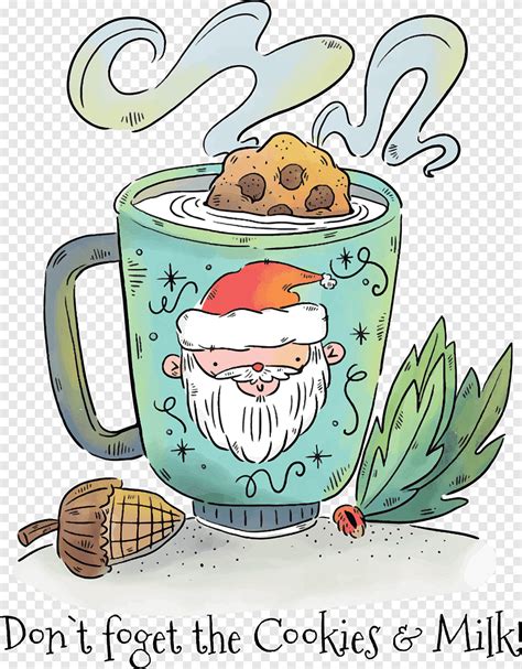 산타를 위한 쿠키와 우유 컵 Png Pngegg