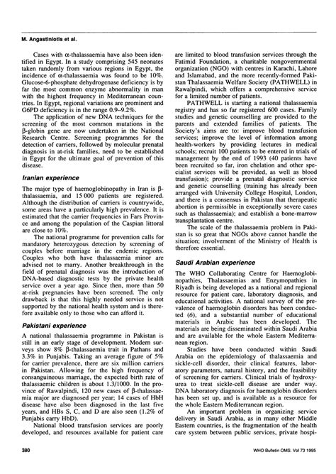 Prevention And Control Of Haemoglobinopathies Pmc