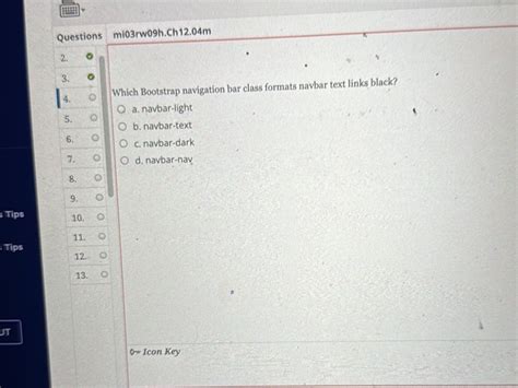Which Bootstrap Navigation Bar Class Formats Studyx