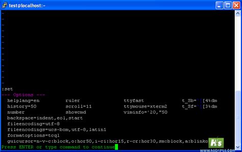 Set Vim Command Set Commands Vim Editor